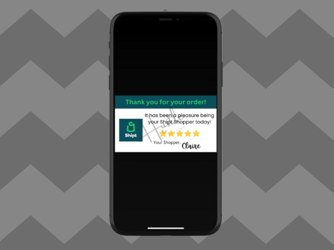 Shipt Rating Digital Business Card for Delivery Drivers, Customized ...