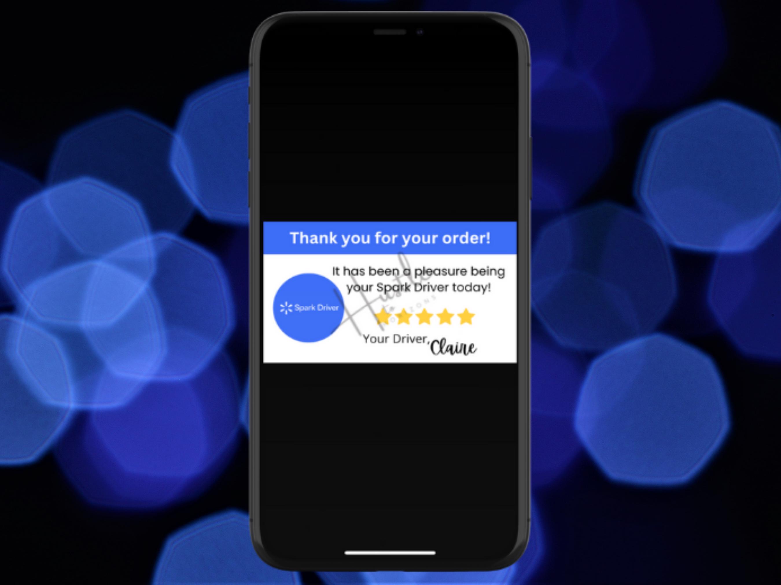 Spark Rating Digital Business Card for Delivery Drivers, Customized ...