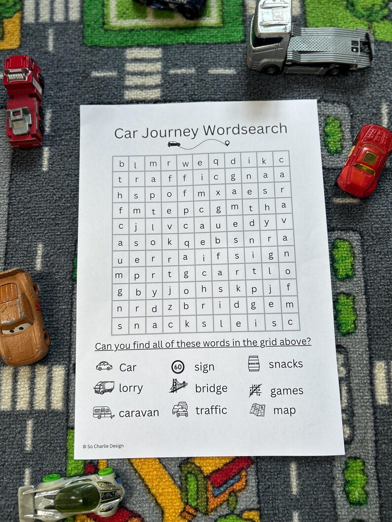 Travel-themed Wordsearch for Kids | Fun Printable Activity Sheet | Road ...