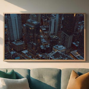 NYC Epic Aerial Cinematic Still, Street Photography, Wall Art Decor ...