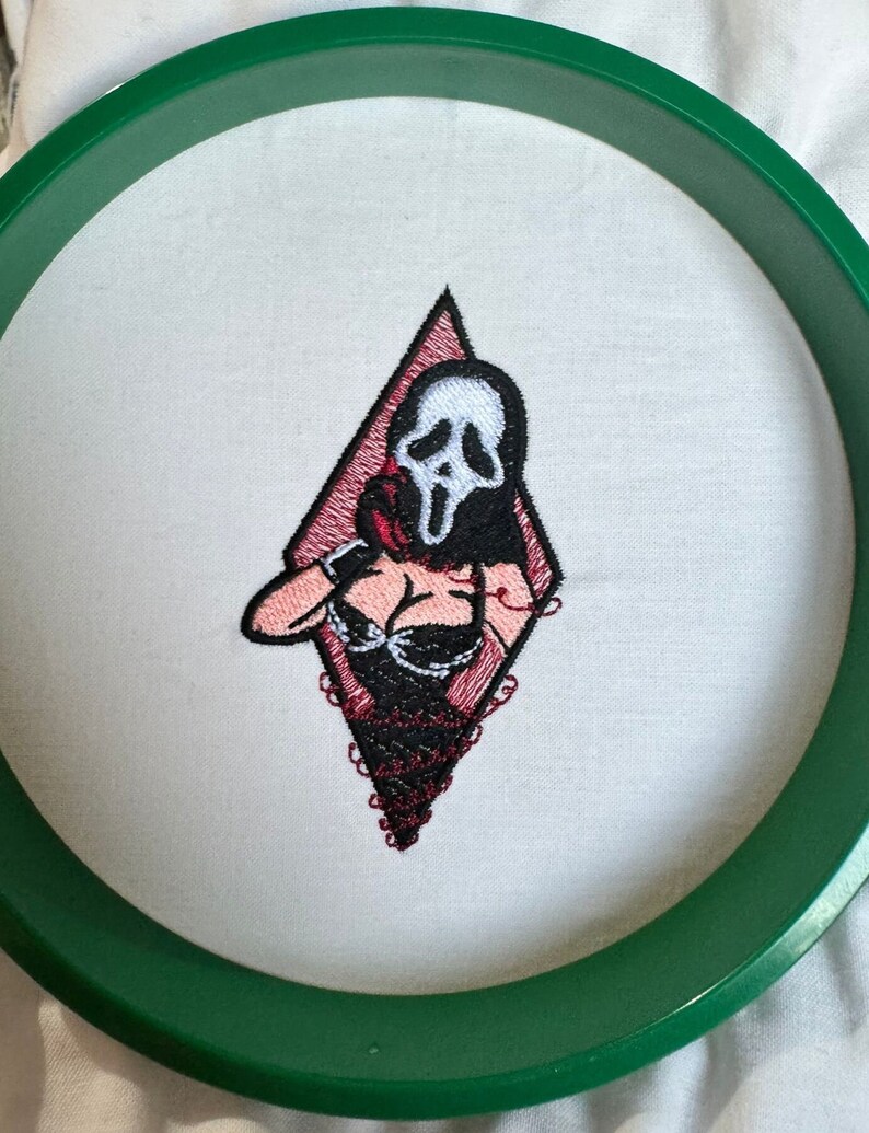 Scream Pin-up Machine Embroidery Design – 7 Sizes – Halloween ...