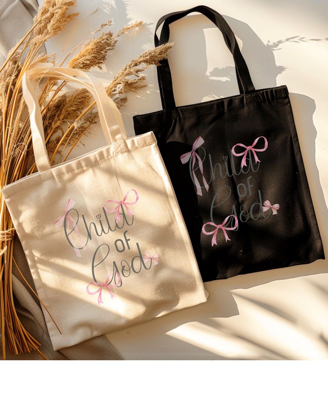 Child of God Tote Bag, Christian Jute Bag, Christian Gift, Boho Jute ...