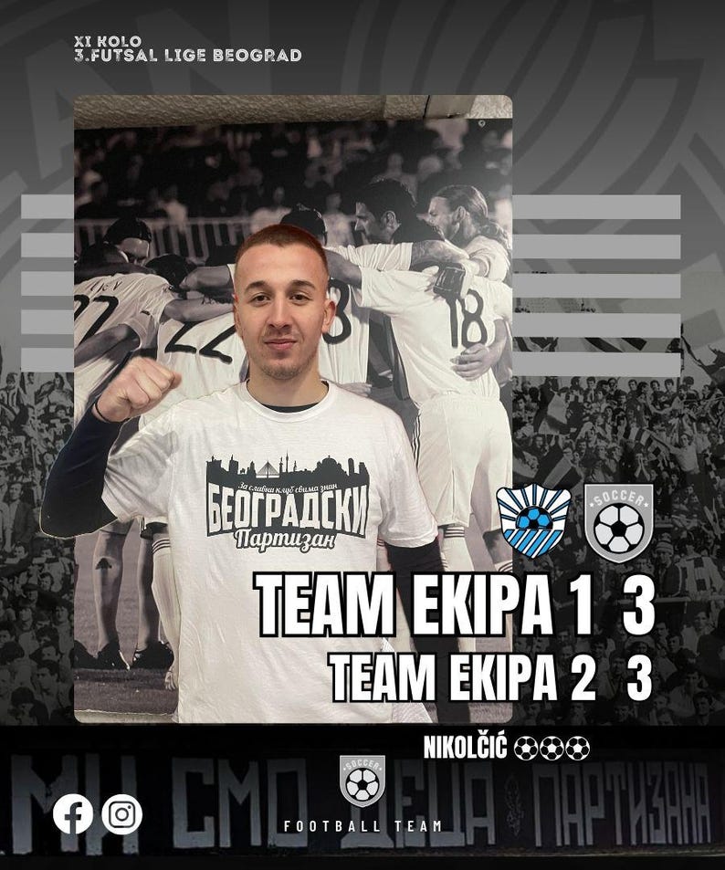 Football Matchday Canva Template - Etsy