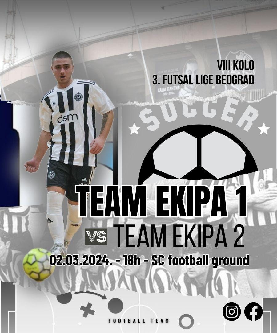 Football Matchday Canva Template - Etsy