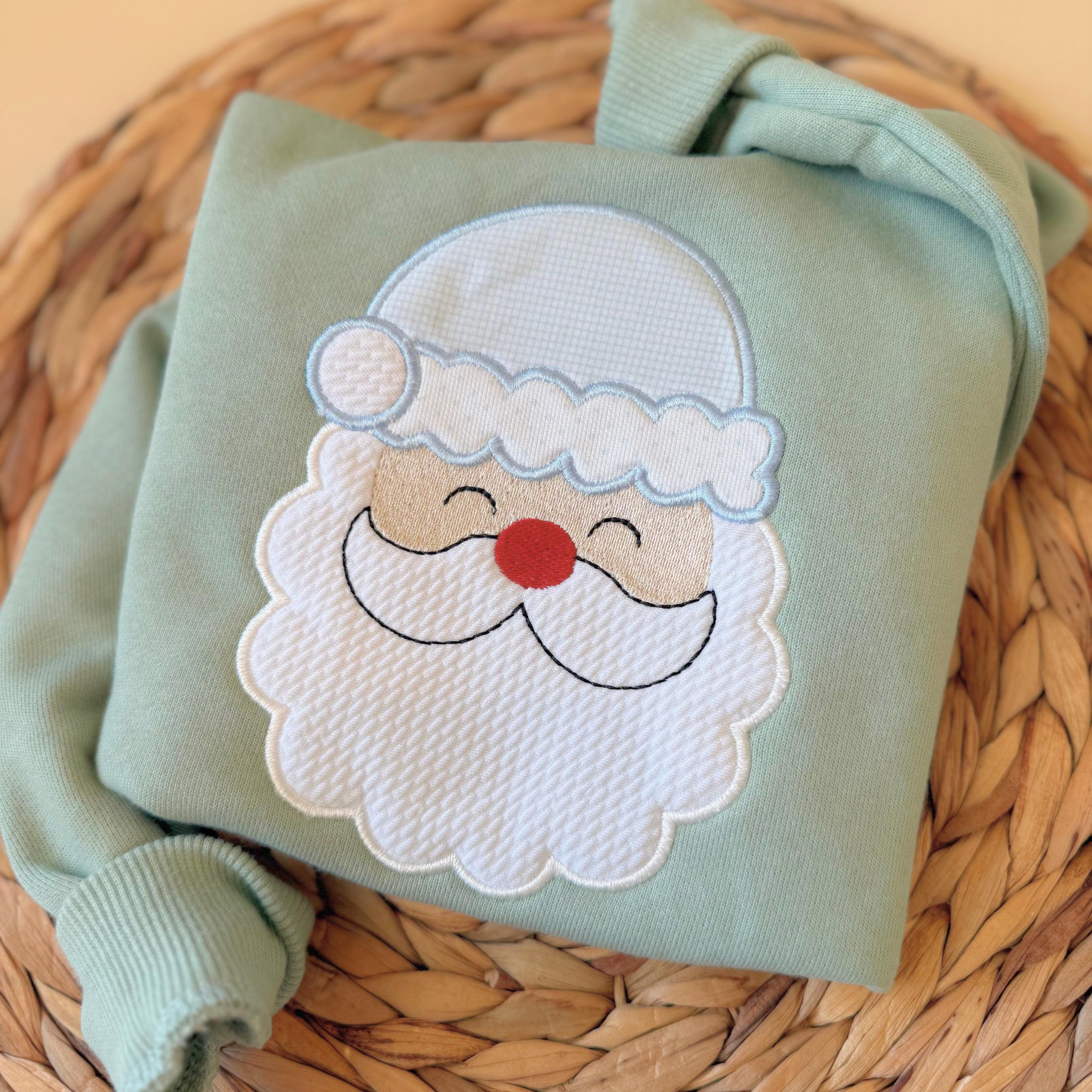 Santa Custom Sweatshirt Sage Green Holiday Attire Christmas Toddler ...