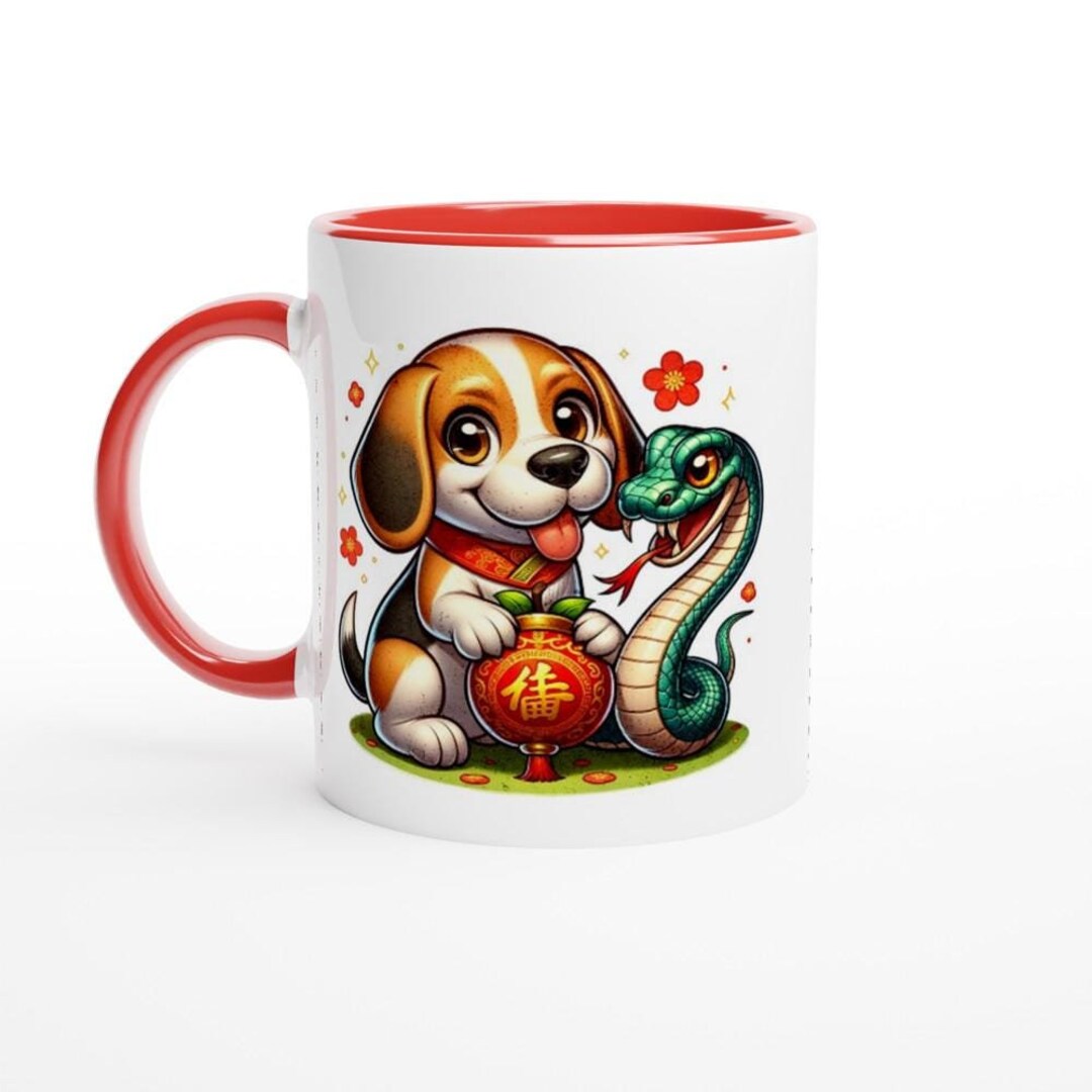 Beagle Dog Lunar New Year Mug, Celebrate the Chinese Year of the Snake ...