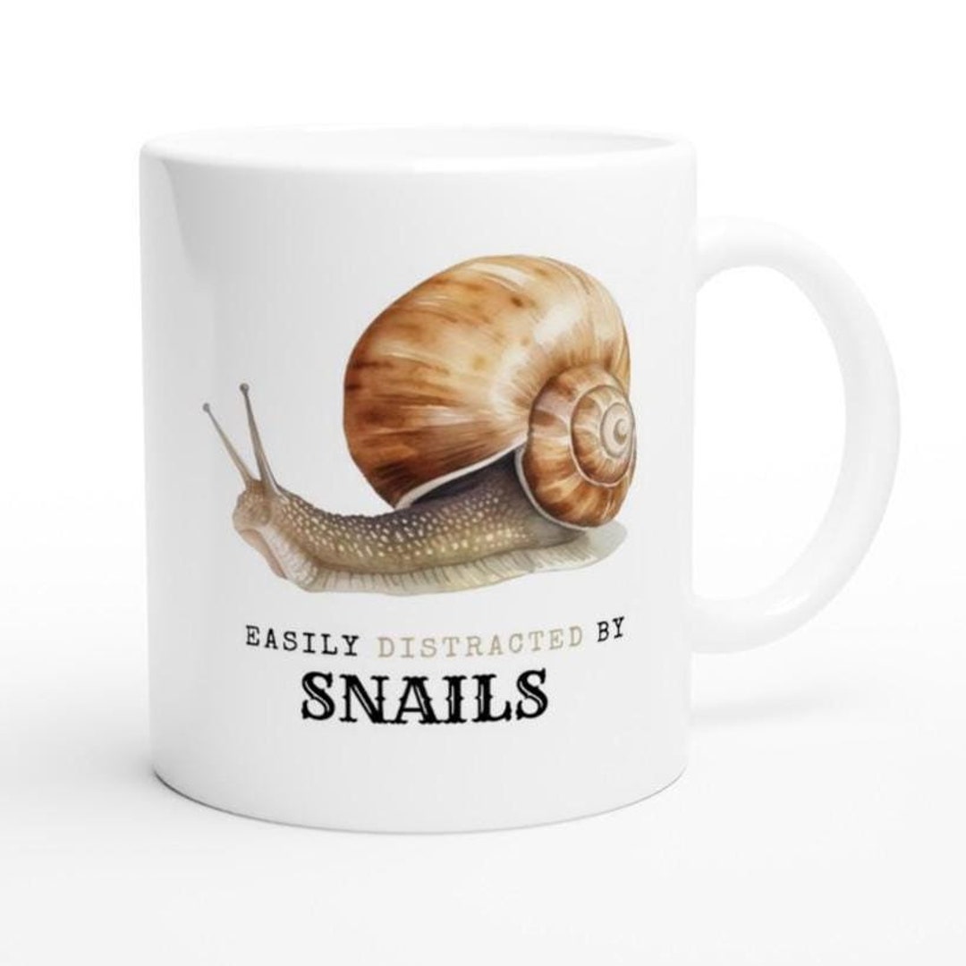Funny Snail Design Coffee Mug, Christmas Gift for Snail Collectors ...