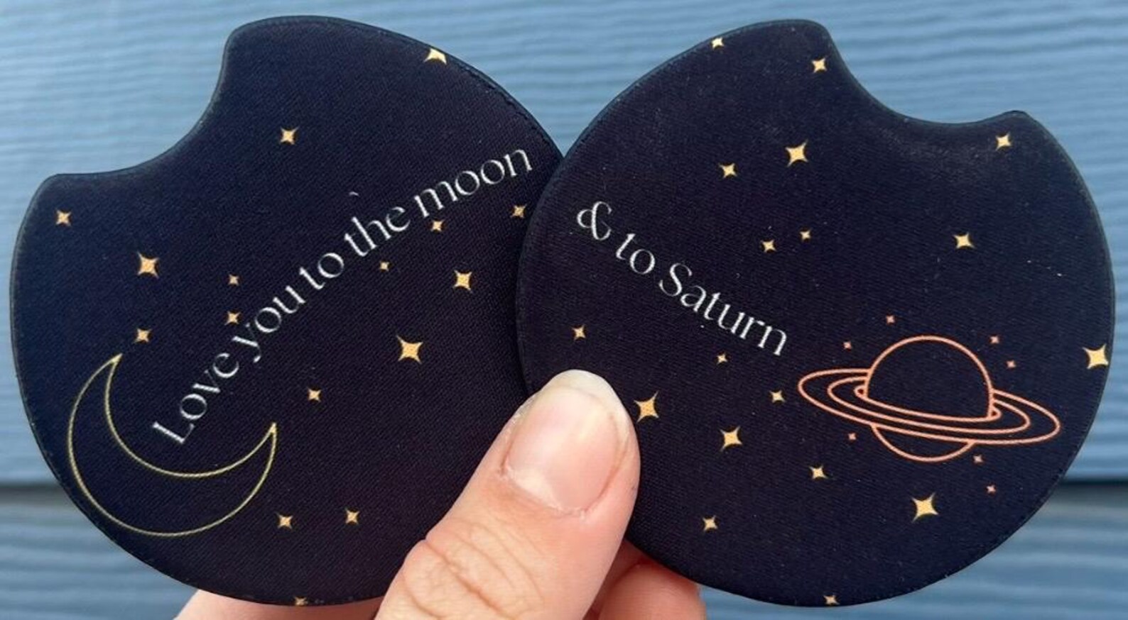 Love You to the Moon and to Saturn Car Cup Holder Coasters- 2 Pack - Etsy