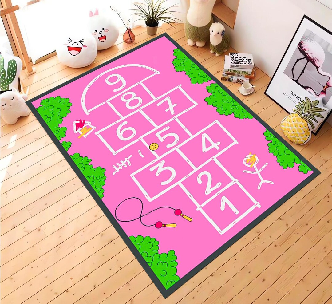 Hopscotch Rug,educational Rug,hopscotch Nursery Rug,numbers Rugs ...