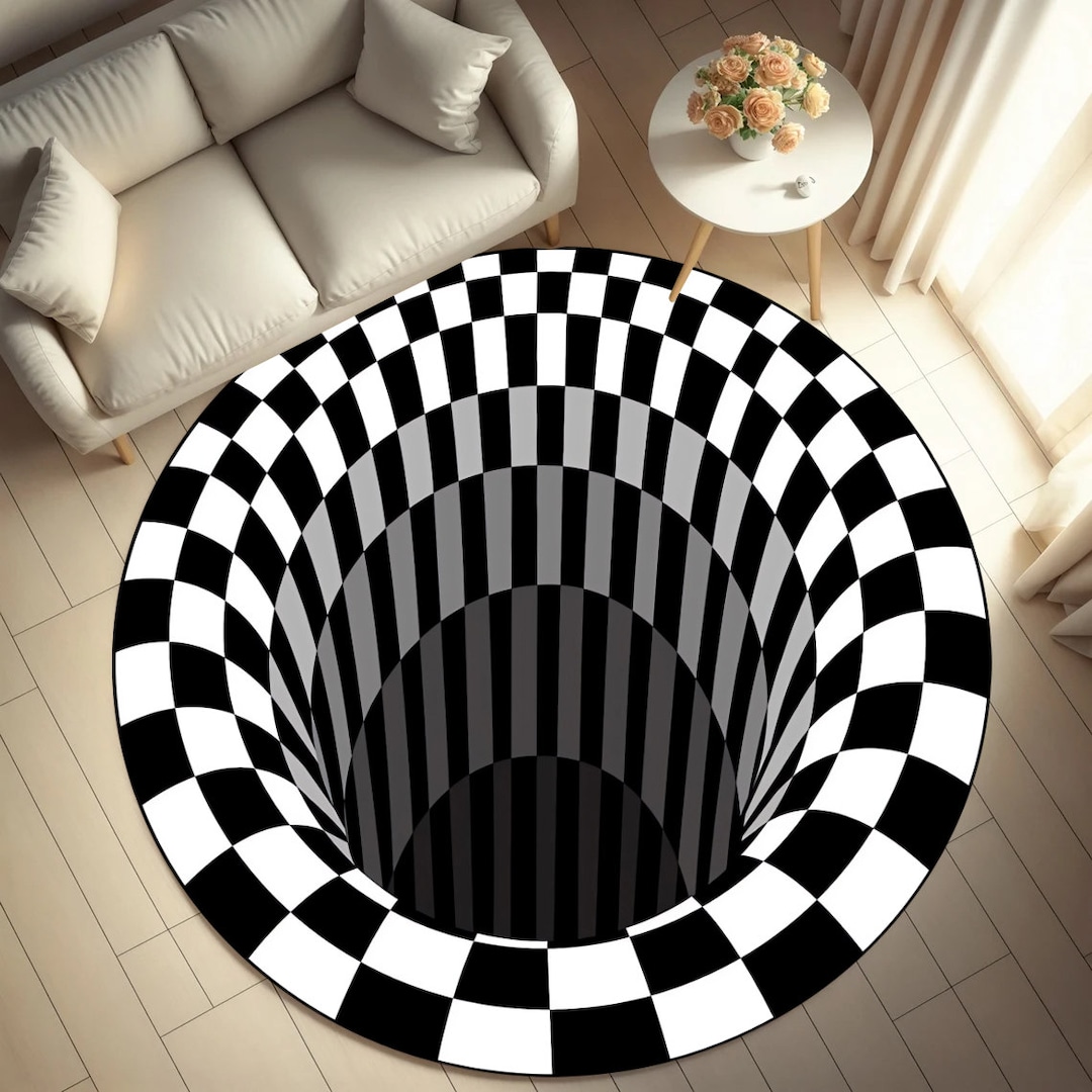 3D Vortex Rug,vortex Round Rug,illusion Rug,optical Illusion Rug,vortex ...