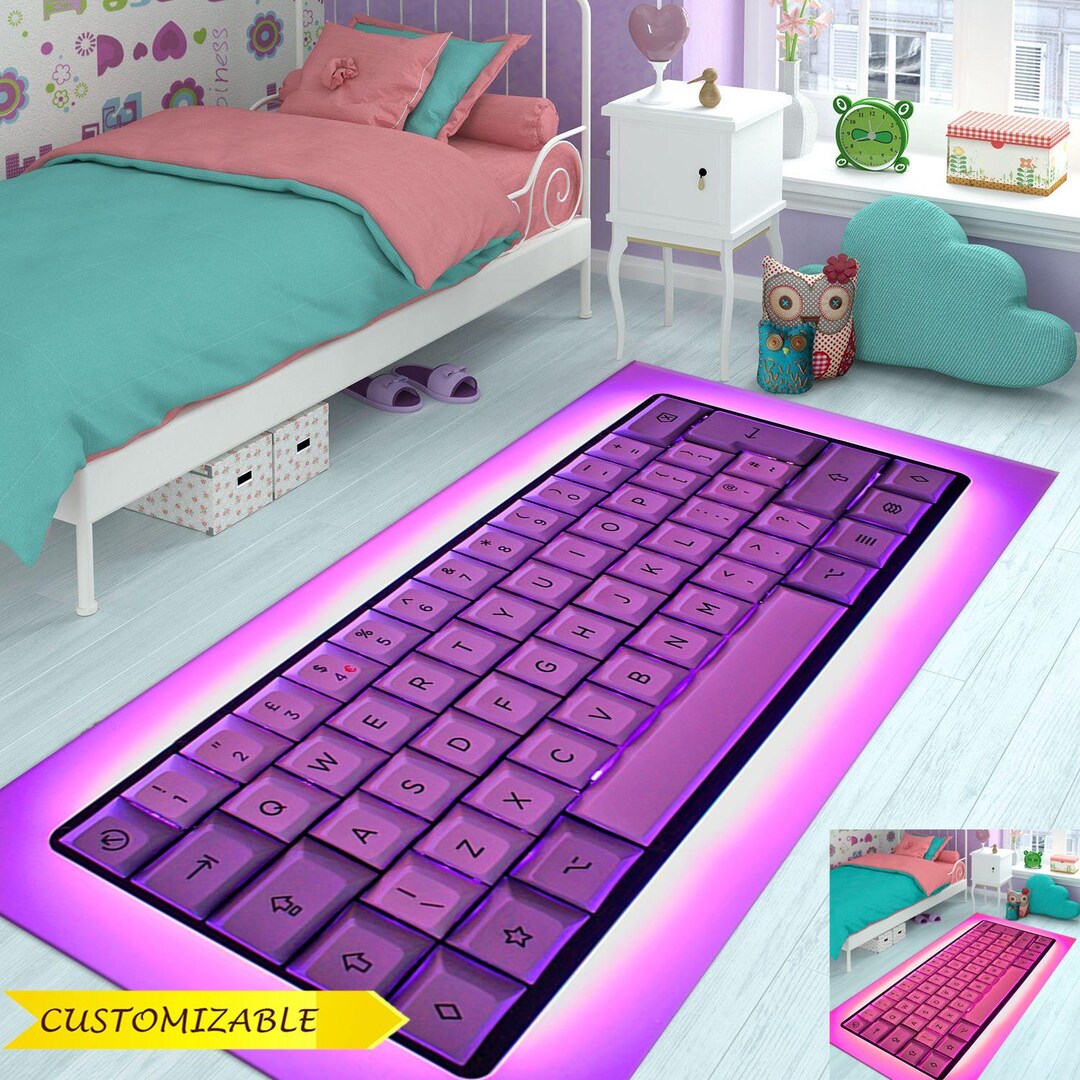 Keyboard Themed Runner,keyboard Rug,gamer Rug,runner Rug,keyboard ...