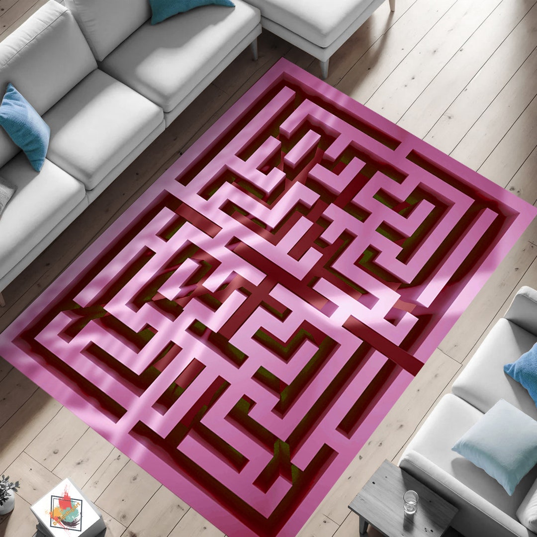 Maze Rug,maze Pattern Rug,maze Design Rug,maze Themed Rug,labyrinth Rug ...