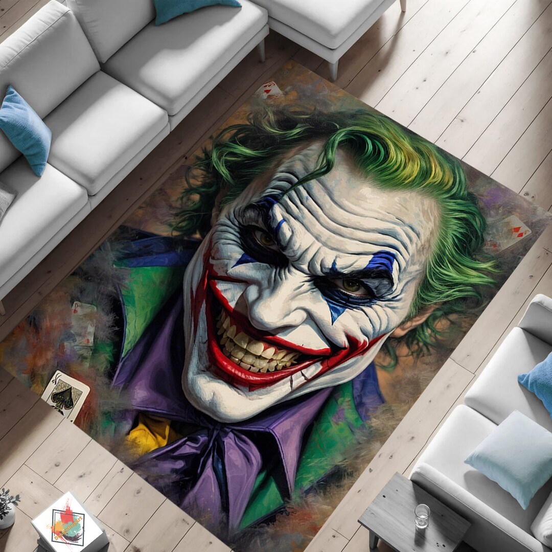 Joker Rug,joker Smiling,clown Rug,aesthetic Rug,home Decor Rug,home ...