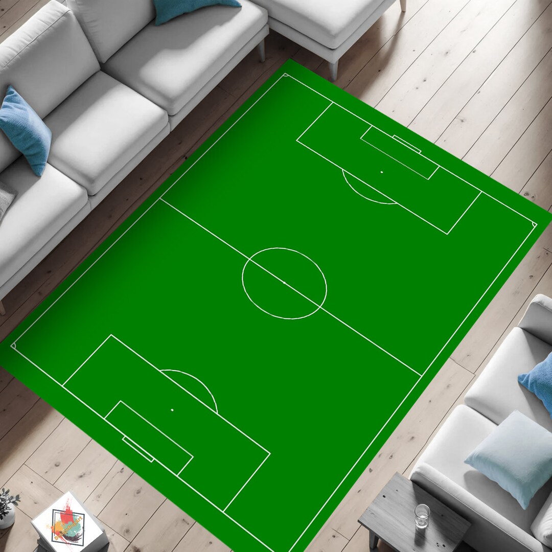 Soccer Field Area Rug, Kids Room Rug, Sports Decor - Etsy