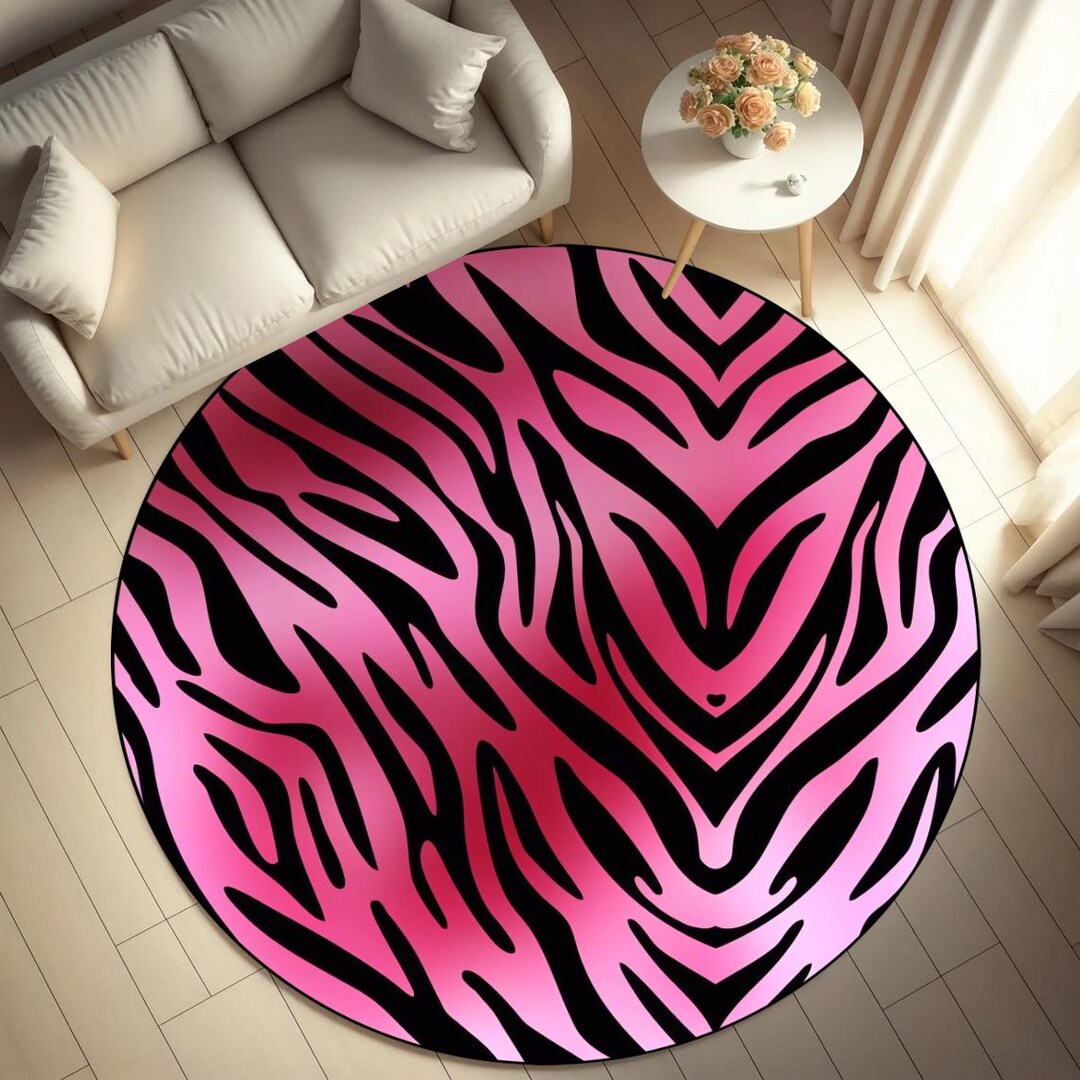 Leopard Round Rug,leopard Circle Rug,safari Decor Rug,animal Carpet ...