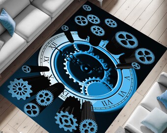Luxury Timepiece Watch Design Rug Precision Crafted Floor Art for ...