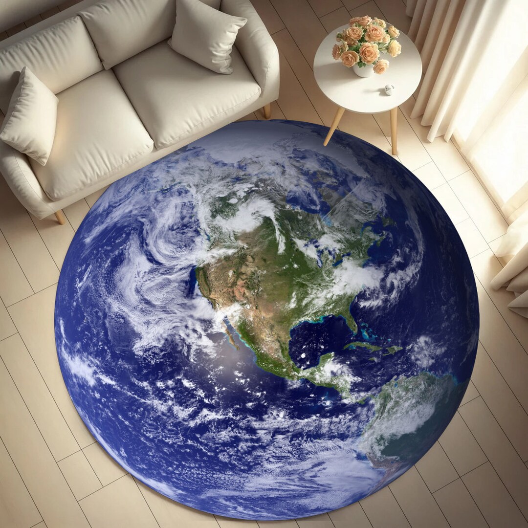 Map Round Rug,round Rug,circle Rug,world Round Rug,decorative Round Rug ...
