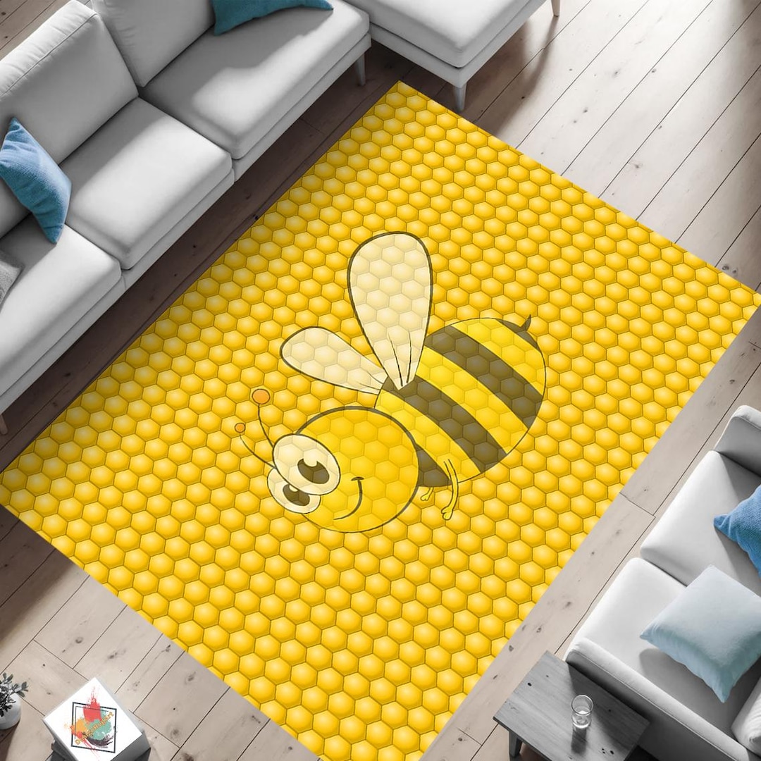 Honeycomb Rug,bee Rug,honey Rug,bee Themed Rug,honey Bee Rug,bee Themed ...