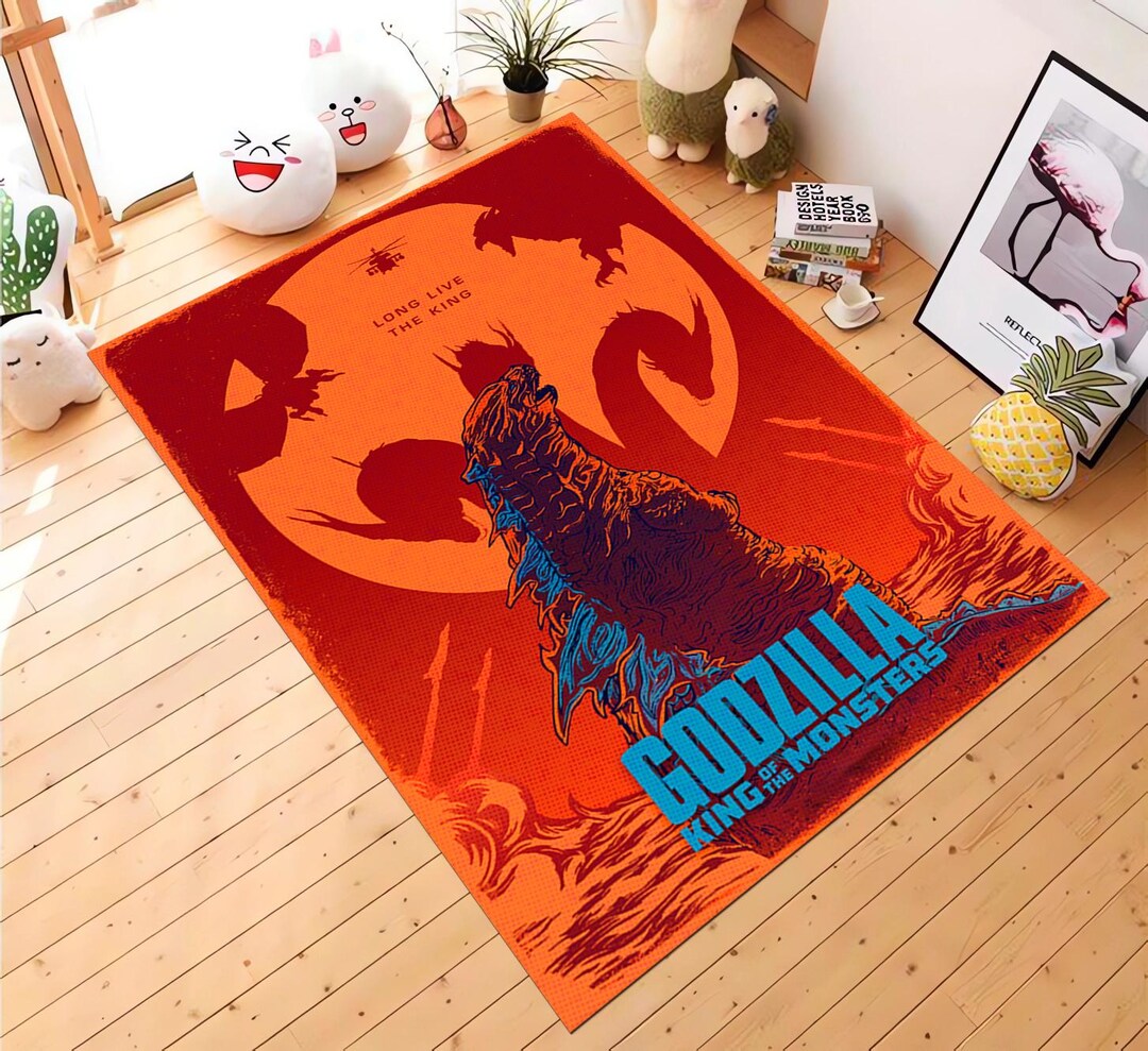 Godzilla,godzilla Design Rug,godzilla Themed Rug,godzilla Pattern Rug ...