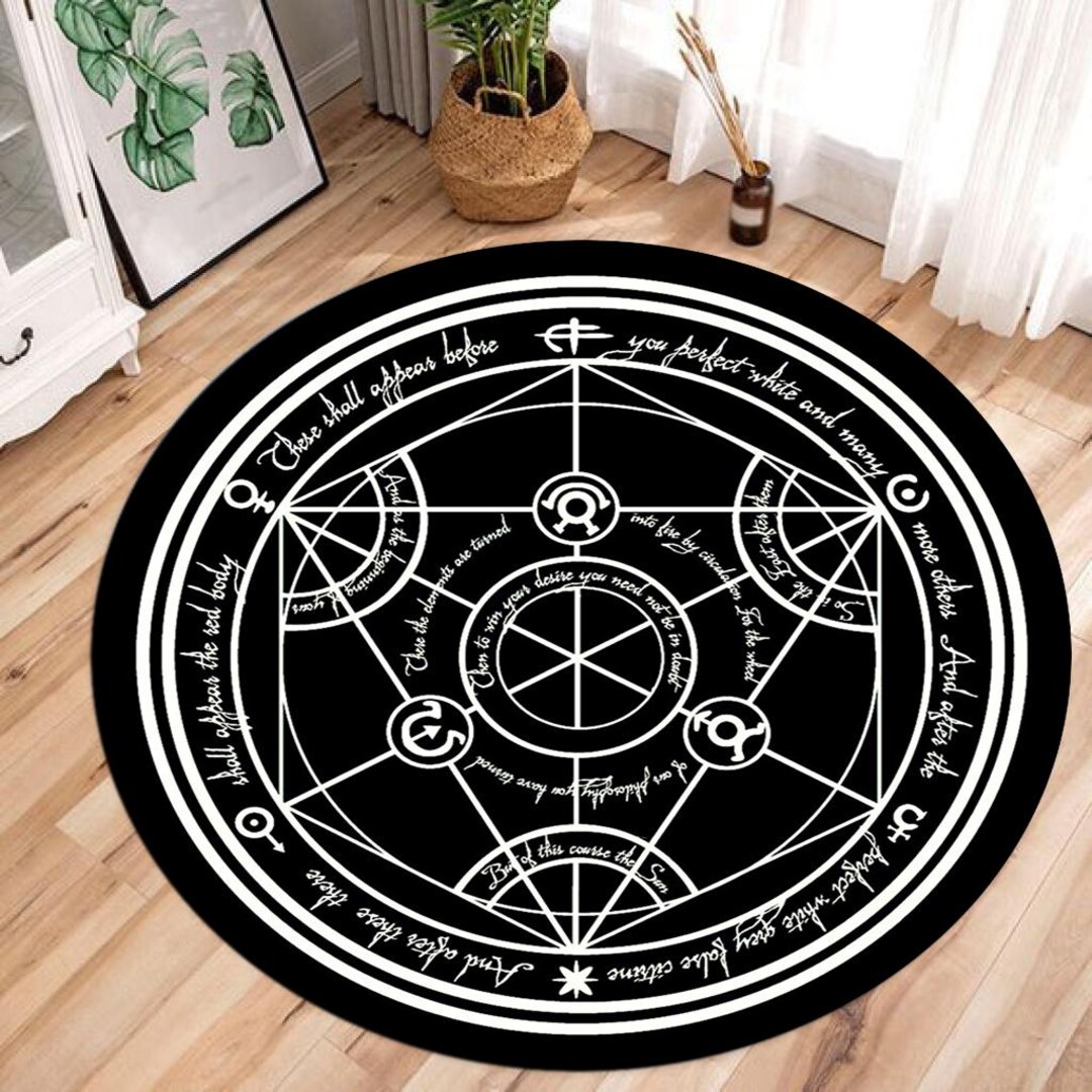 FMA Transmutation Round Rug, Full Metal Transmutation Round Rug, Round ...