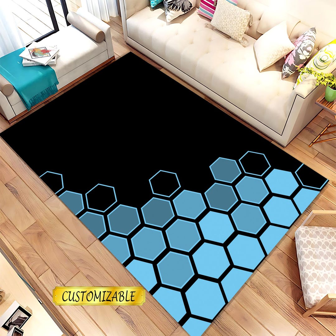 Hexagon Rug,hexagon Design Rug,hexagon Pattern Rug,geometric Rug ...