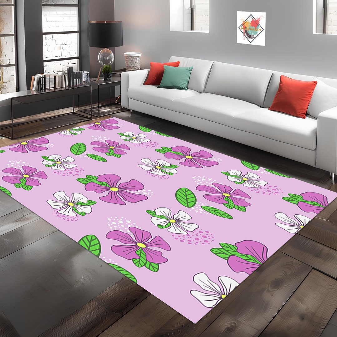 Flowers Rug,new Model Rug,flower Pattern Rug,colourful Rug,minimalist ...