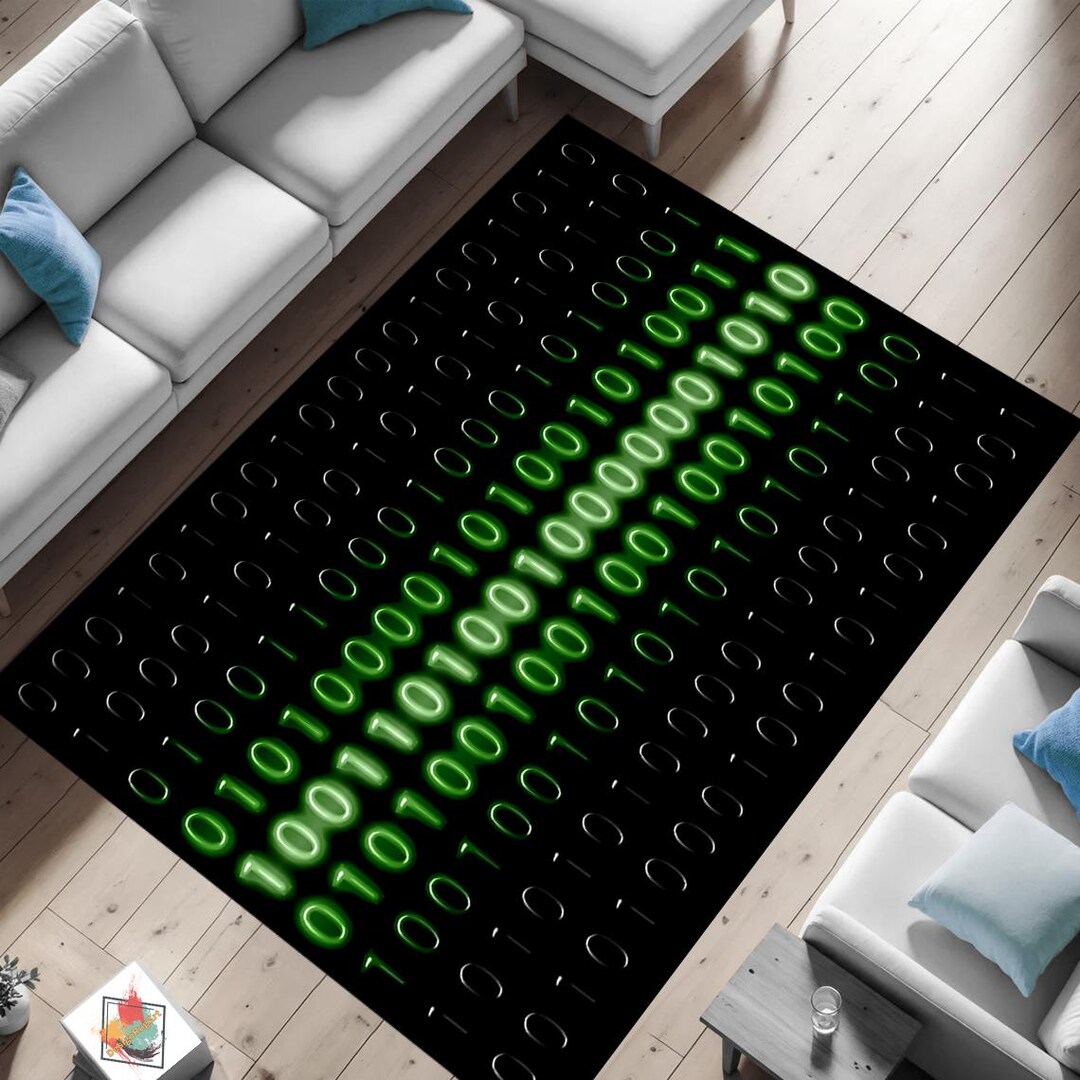 Binary Code Rug,matrix Code Rug,code Rug,digital Code Rug,science ...