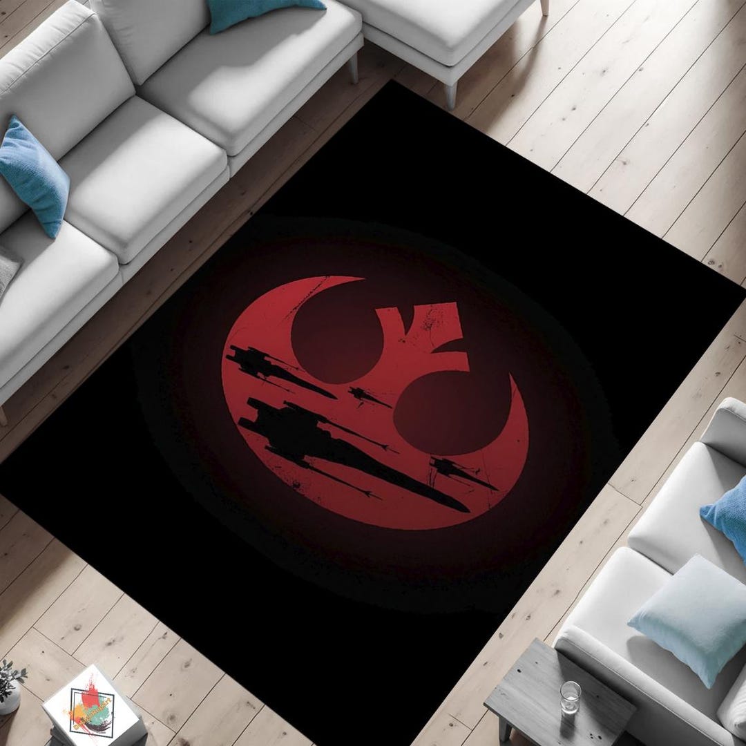 Star Wars Rebel Alliance Logo,rebel Rug,star Wars Rug,star Wars Design ...