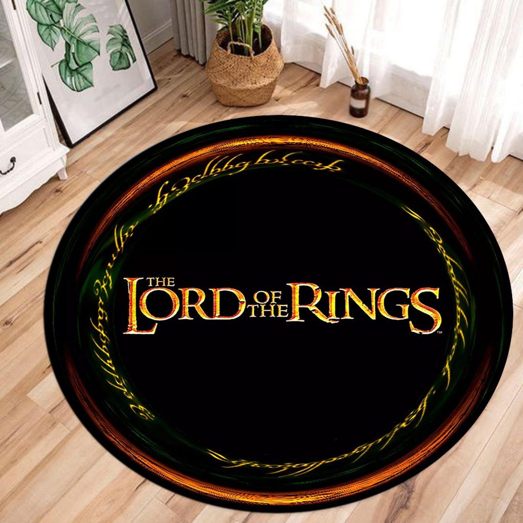 Lord of the Rings,lotr Round Rug,lotr Decor Rug,fantastic Rug,lotr Art ...