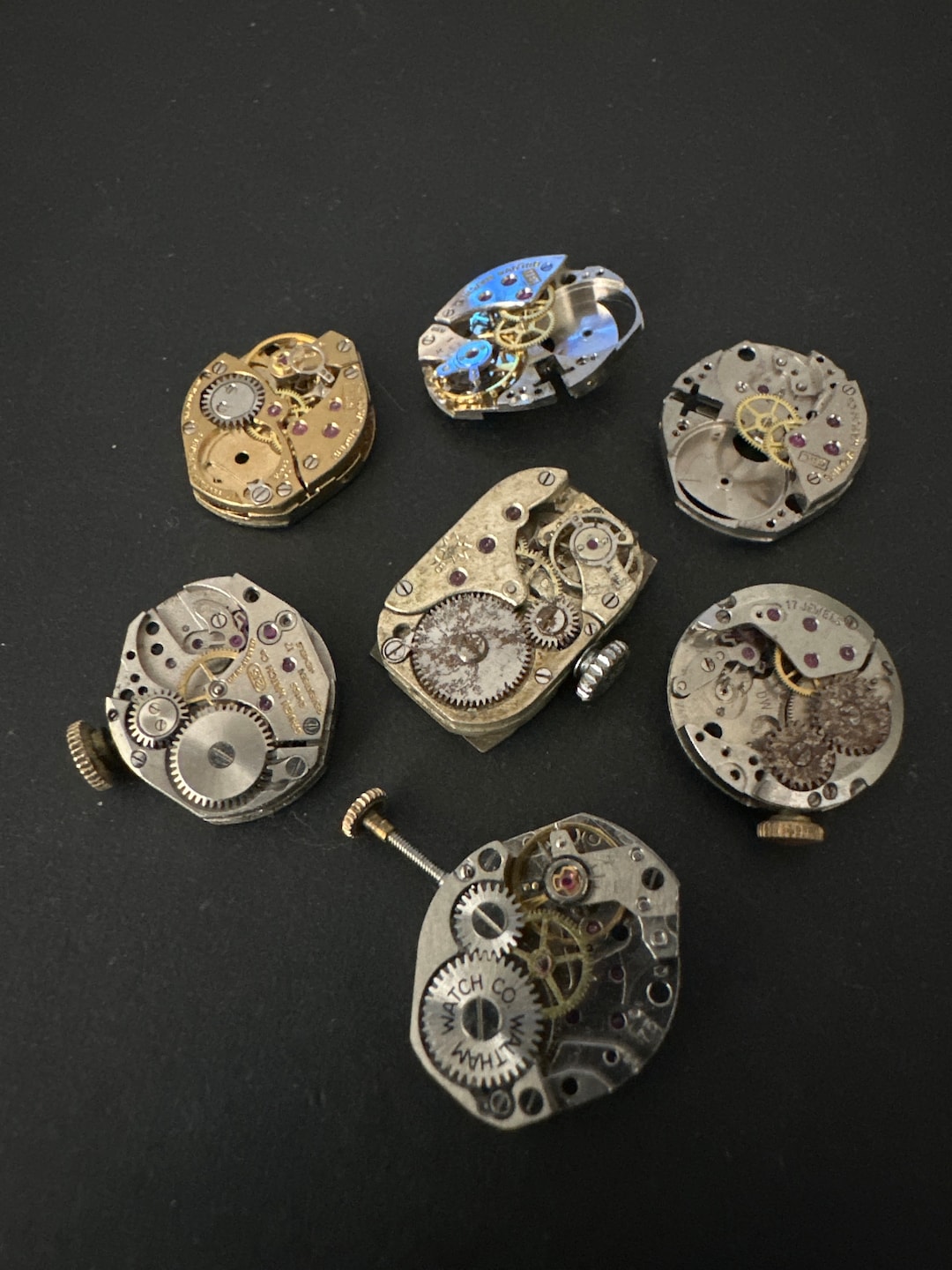 Watch Parts Jeweled Back Plates - Vintage Parts - Steampunk - Watch ...