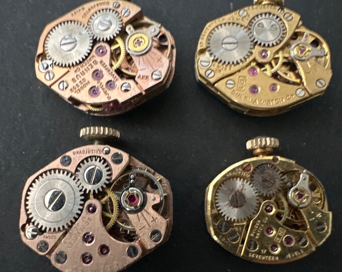 Steampunk Watch Parts - Vintage Antique Watch Movements Gold Rose Gold ...