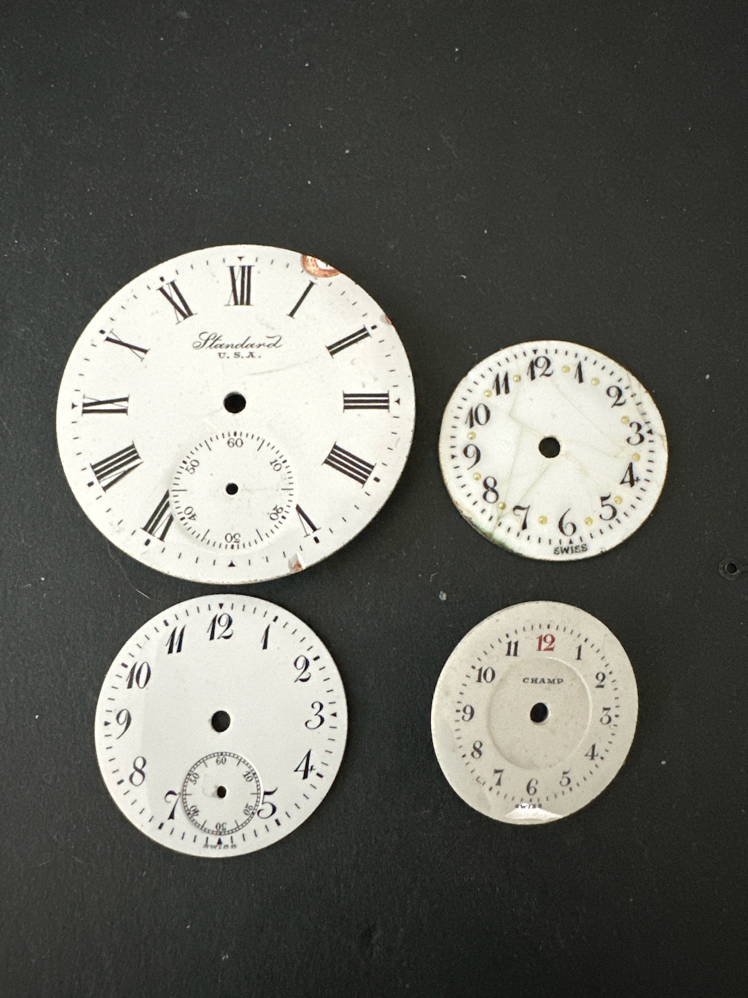 Vintage Antique Porcelain Pocket Watch Faces - Steampunk - Scrapbooking ...
