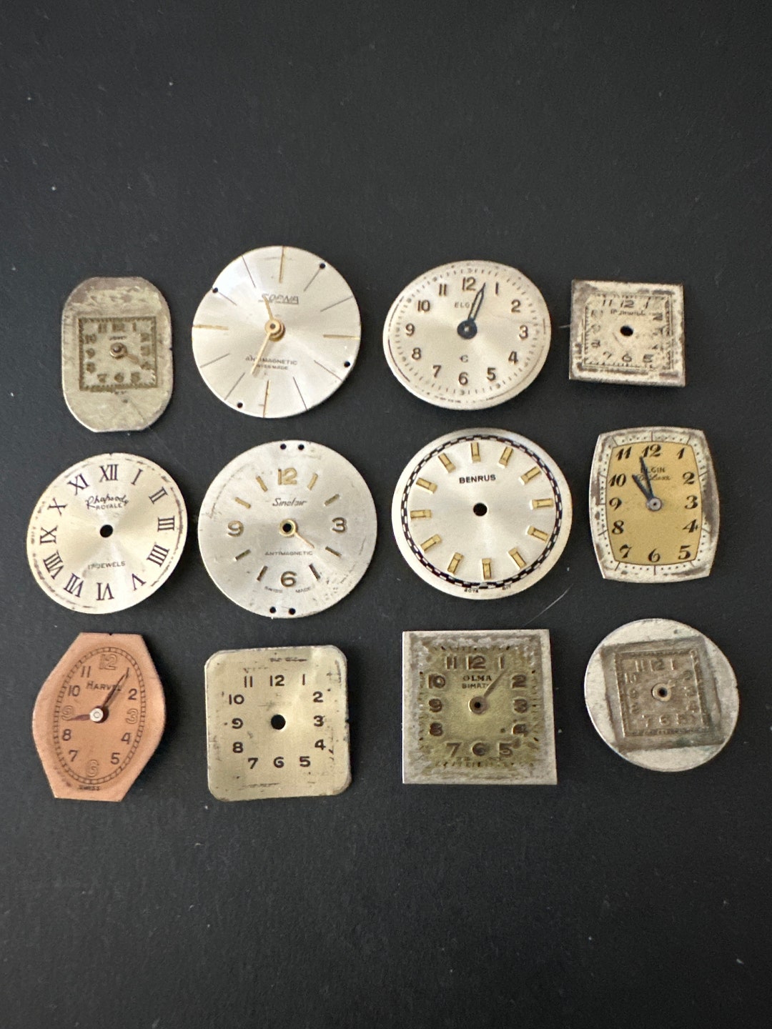 Watch Faces Vintage Antique Watch Dials Assortment Faces Steampunk ...