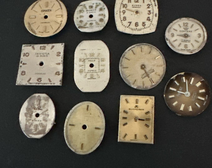 Watch Faces Vintage Antique Watch Dials Assortment Faces Steampunk ...