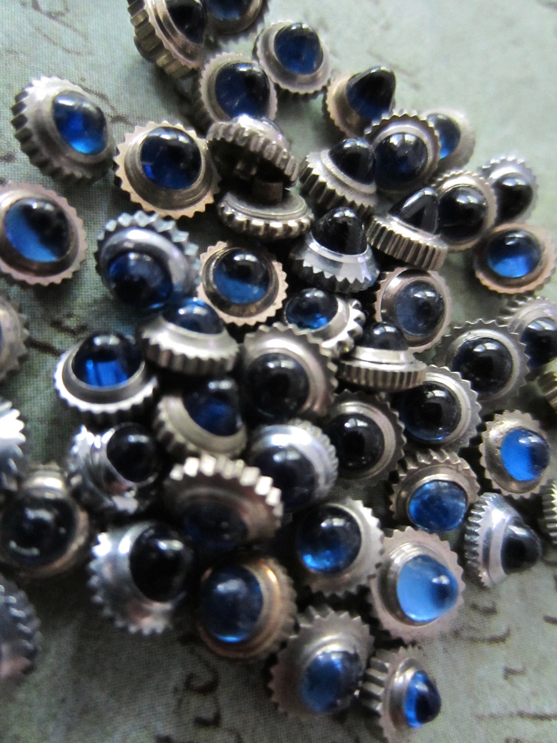 Vintage Sapphire Watch Parts Crowns Steampunk Jewelled - Etsy