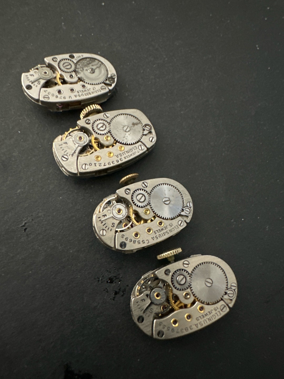 Watch Movements Elgin Vintage Parts Steampunk Jeweled Movements M37 - Etsy
