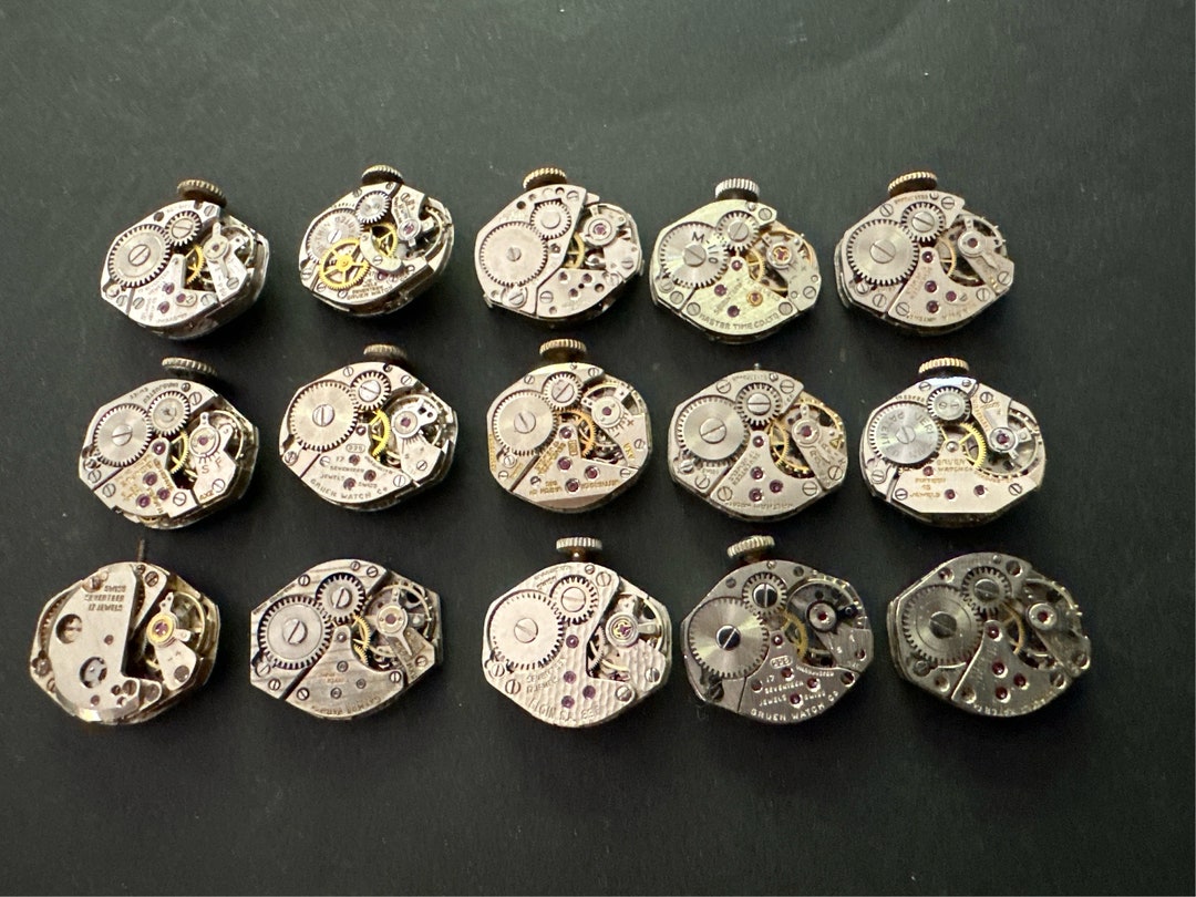 Watch Movements - Vintage Parts - Steampunk - Jeweled Movements - G62 ...