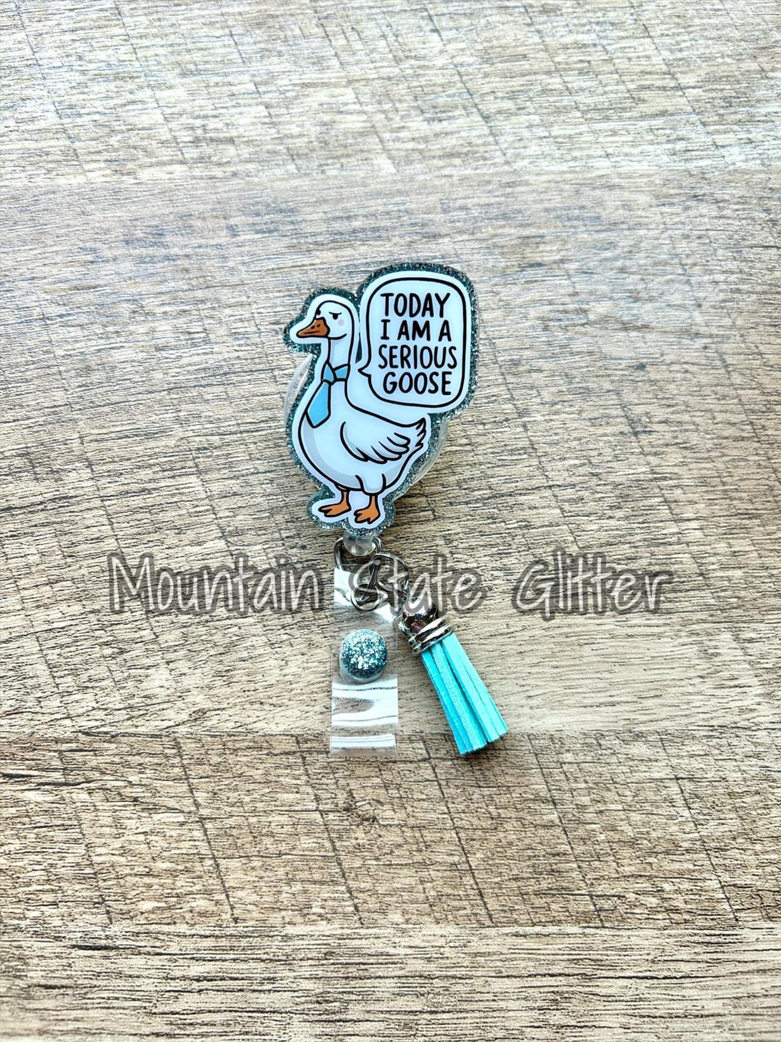 Today, I Am a Serious Goose. Acrylic Badge Reel - Etsy