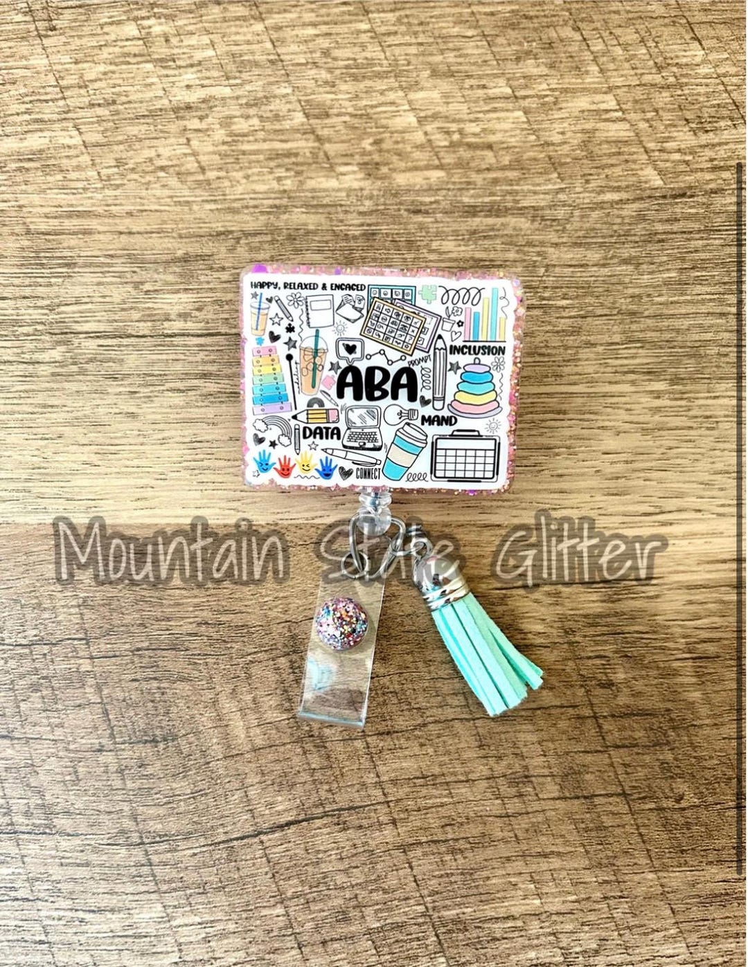 ABA Therapy Acrylic Badge Reel - Etsy