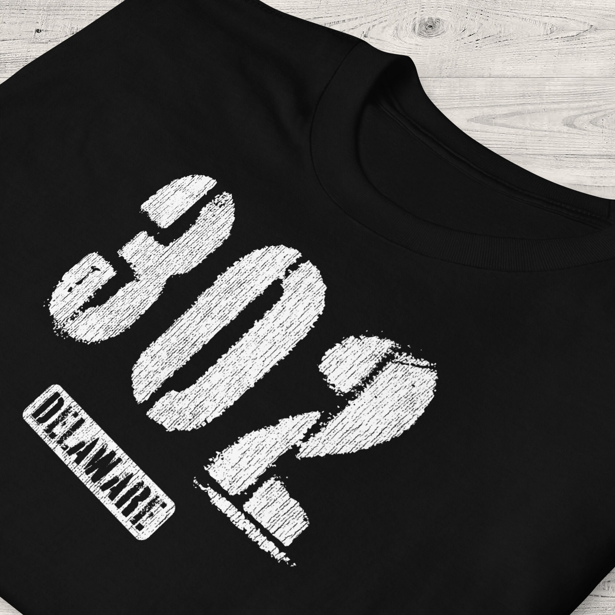 DELAWARE Shirt, Unisex in Black / Navy / Dark Heather 302 Area Code ...