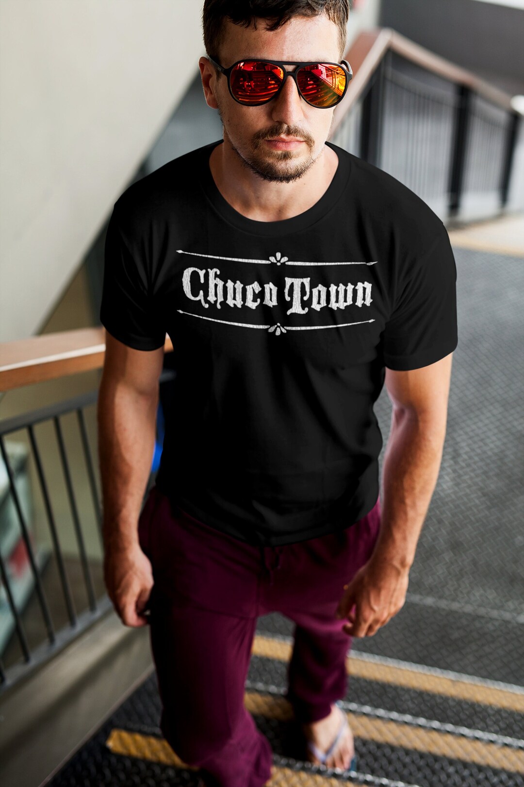 CHUCO TOWN Shirt, Unisex • El Paso Shirt in Old English / Goth / Gothic ...