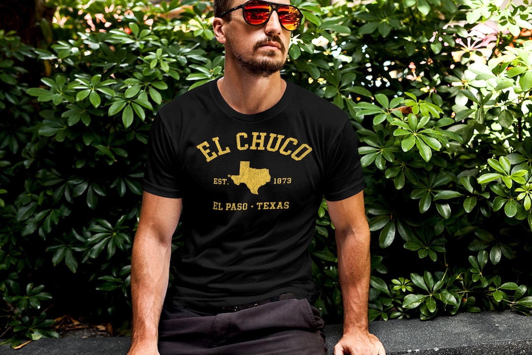 EL CHUCO Shirt, Unisex • El Paso Shirt W. State Outline Drawing in ...