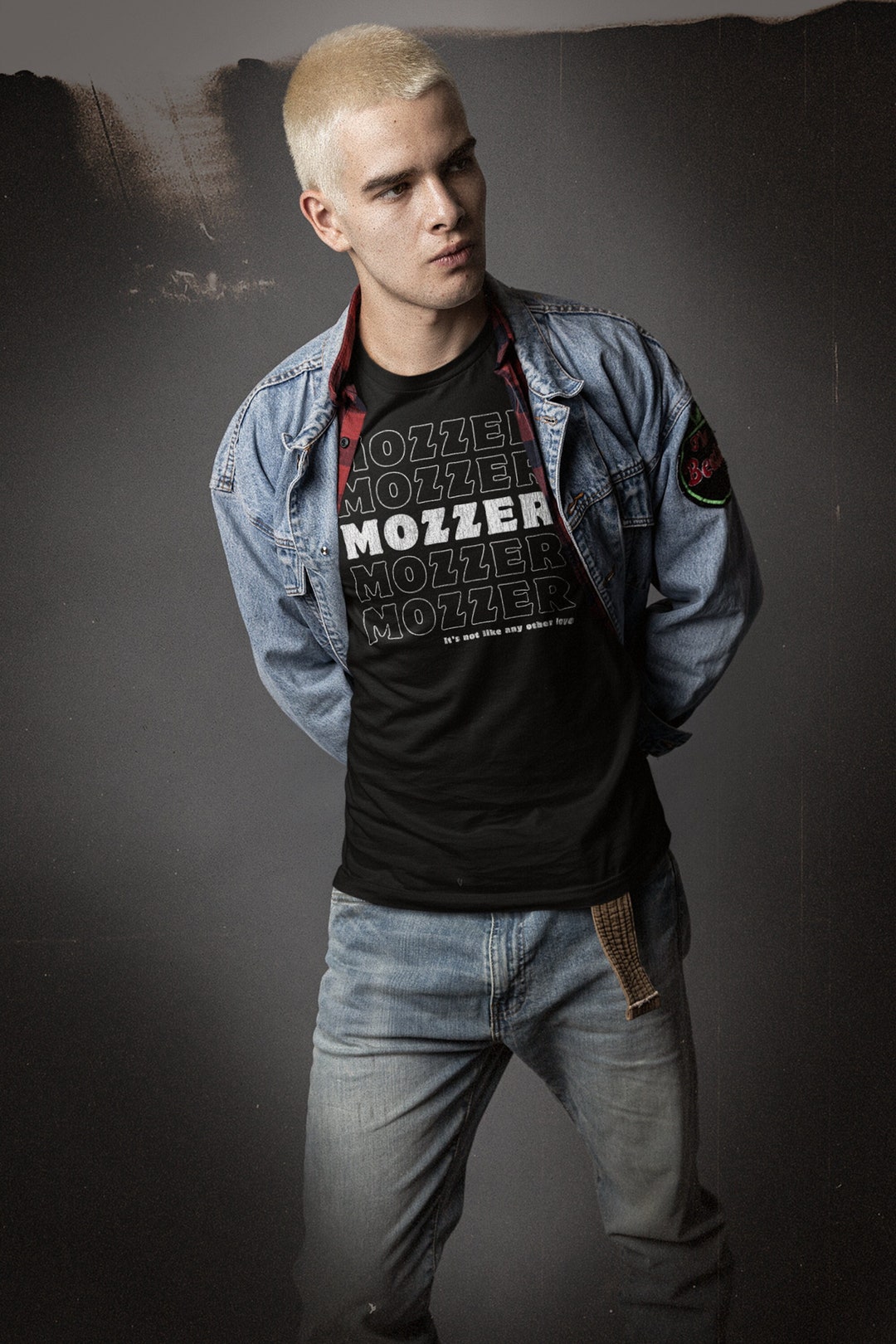 MOZZER Shirt, Unisex • It's Not Like Any Other Love, Repeating Design W ...