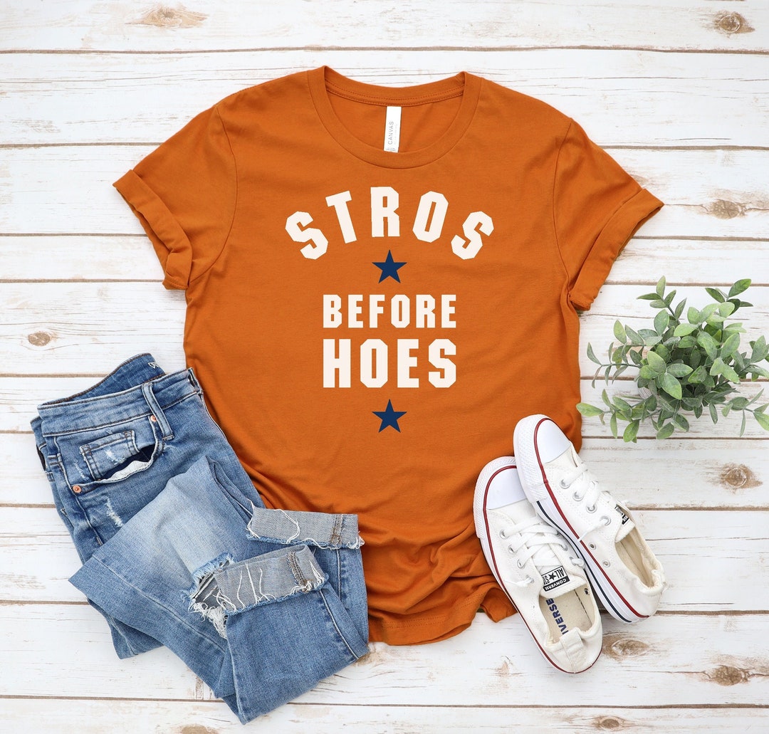 STROS BEFORE HOES Camiseta Unisex en naranja Bella Canvas Premium Tee ...