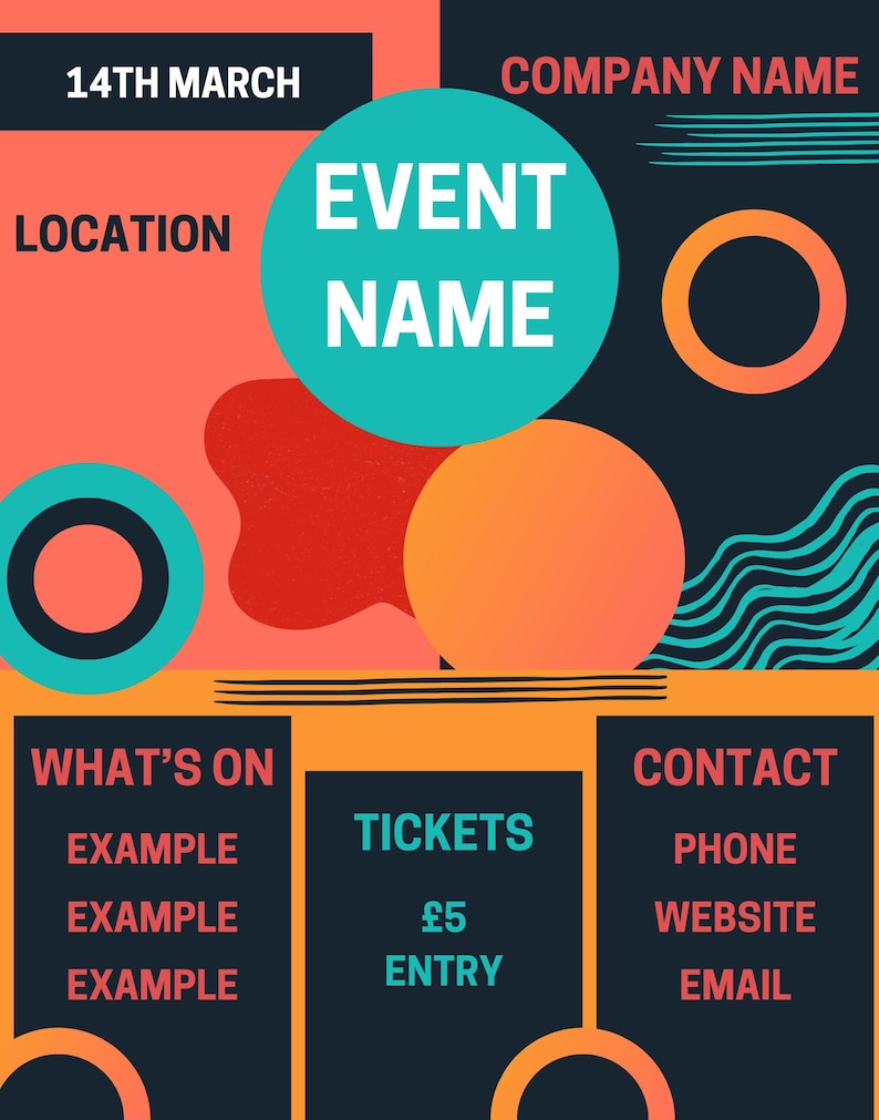 Canva Template for an Event Poster - Etsy