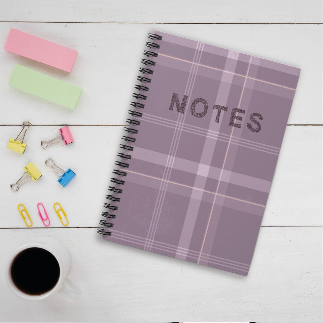 Notebook Vintage Quadrille Spiral Perfect for Structured Creativity ...