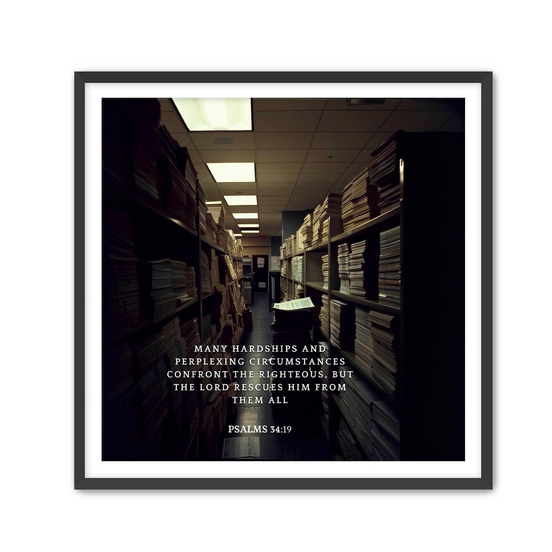 Psalms 34:19 - Bible Verse Wall Art, Christian Wall Decor, Living Room ...