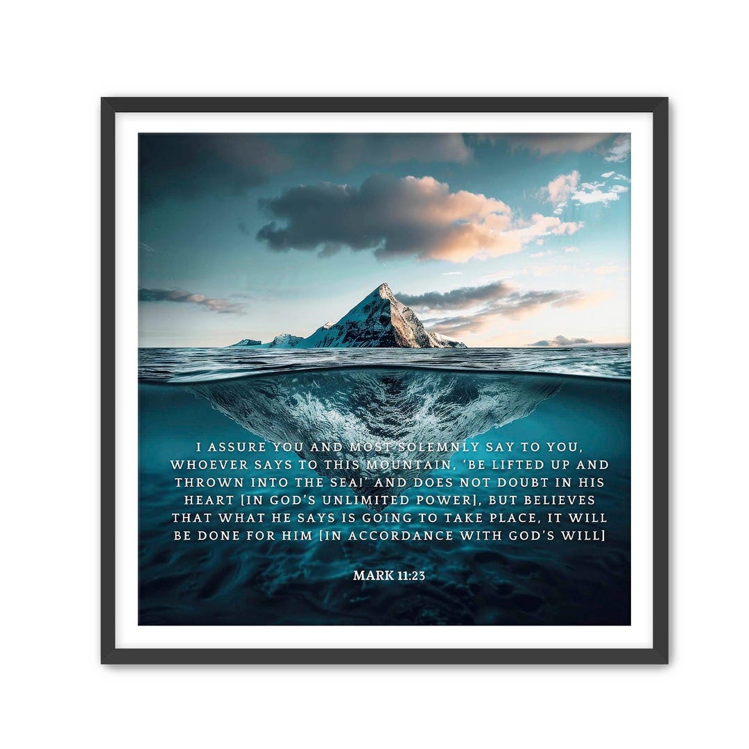 Mark 11:23 Bible Verse Wall Art - Christian Home Decor - Etsy