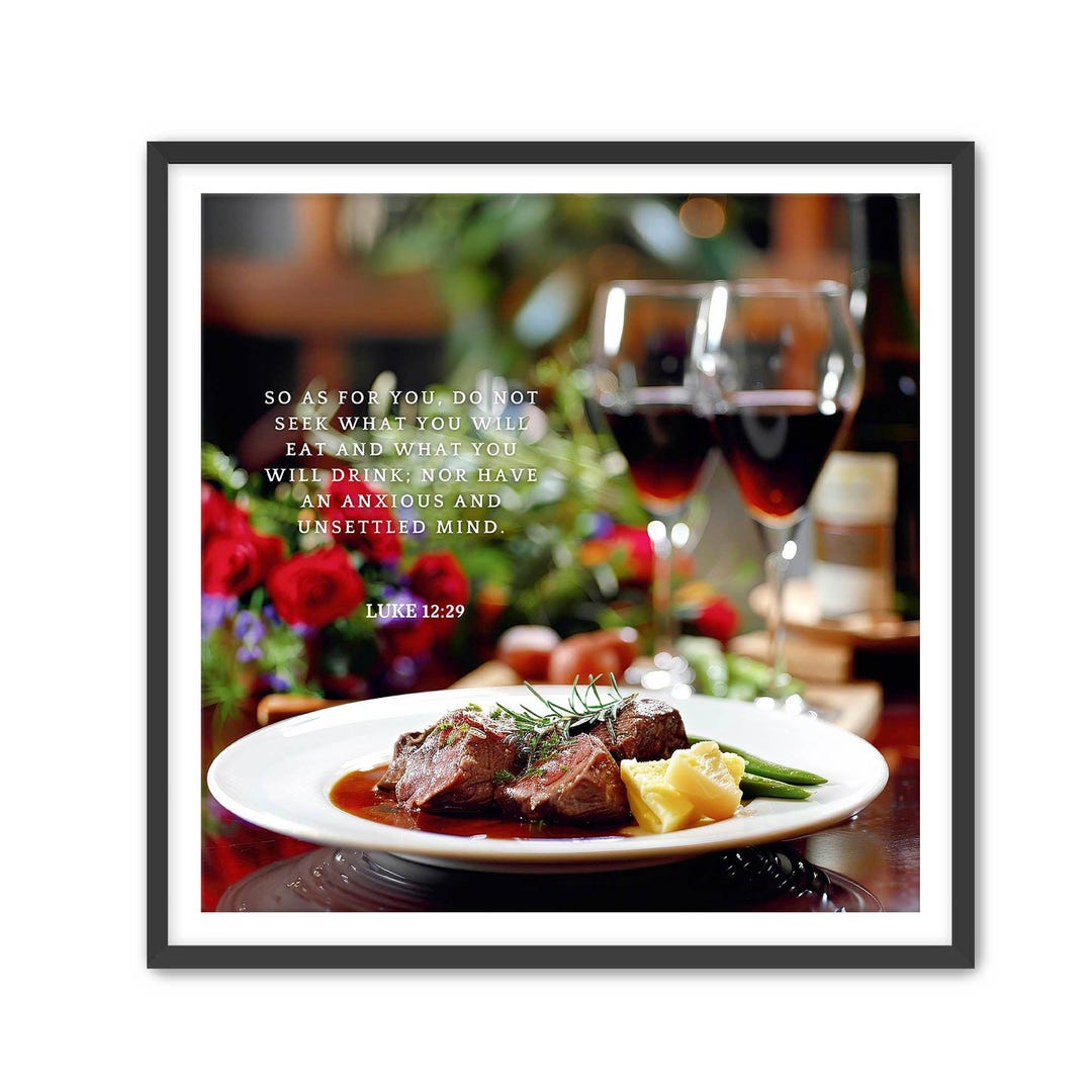 Luke 12:29 - Bible Verse Wall Art, Christian Wall Decor, Living Room ...