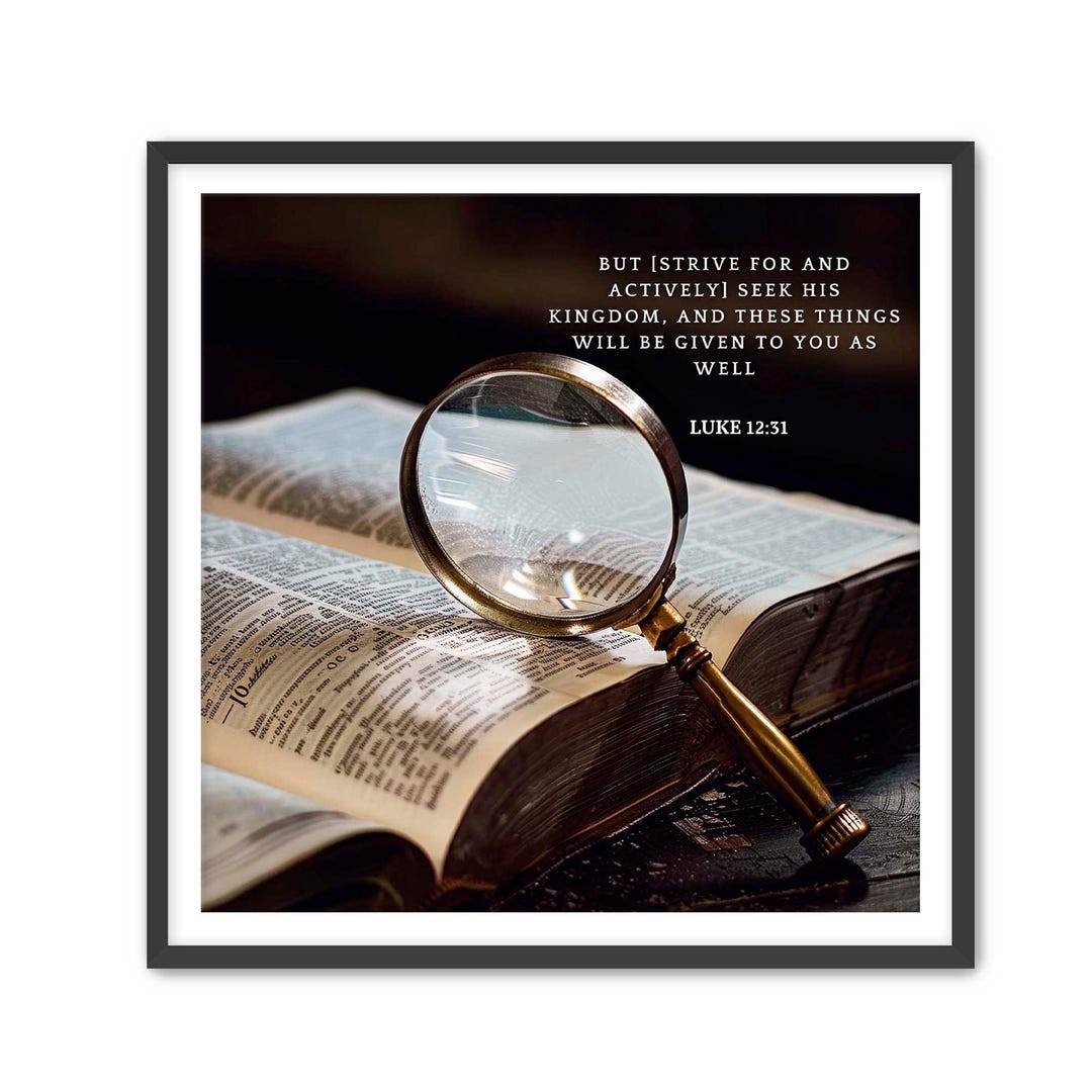Luke 12:31 - Bible Verse Wall Art, Christian Wall Decor, Living Room ...